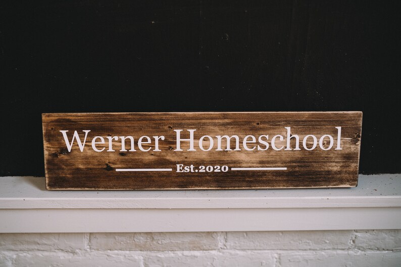 Personalized Homeschool Sign Distance Learning Custom Hand - Etsy
