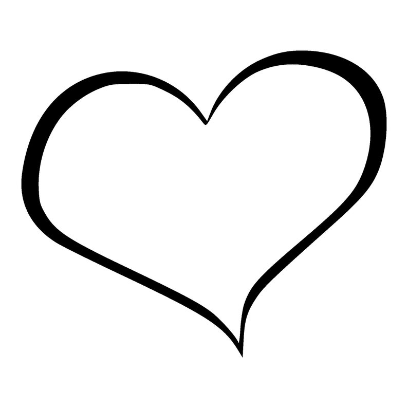 Heart Svg Cutting File Love Heart Digital Download Cutting File Etsy
