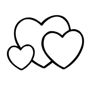 Triple Heart Svg Cutting File.love Hearts Digital Download .cutting ...