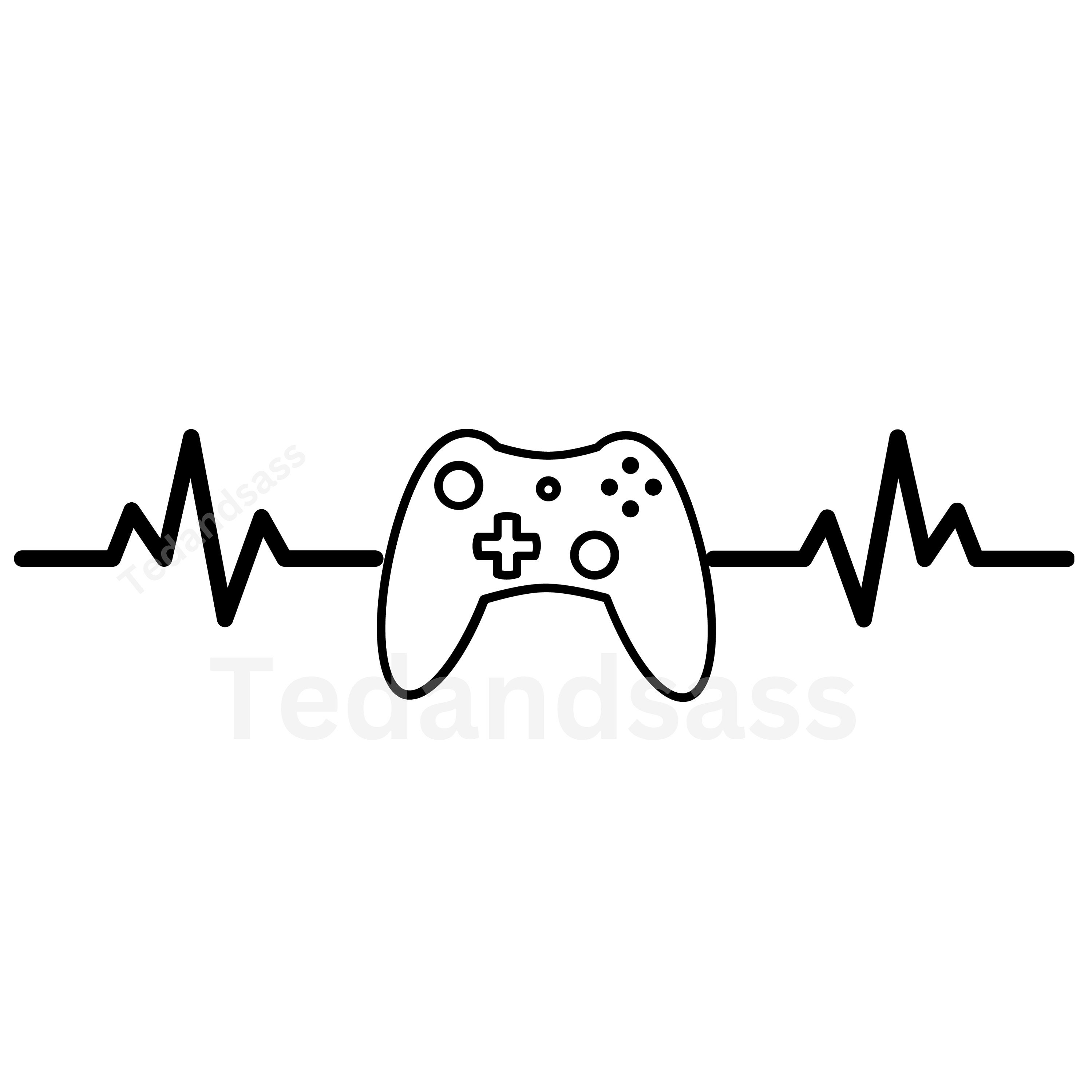 Gaming Controller Heartbeat SVG, Gamer Svg,digital Cutting File, Gaming ...
