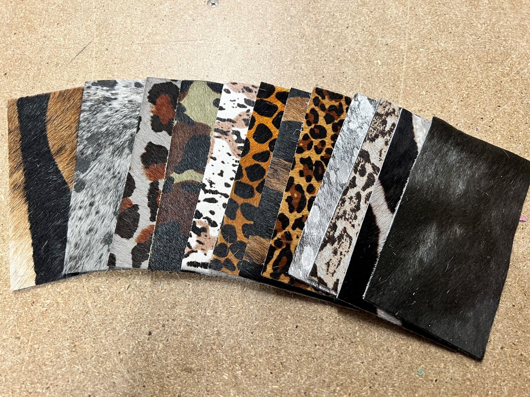 Real Cowhide Assortment Panels 8 Cms X 15 Cms Pack of 12 - Art & Crafts ...