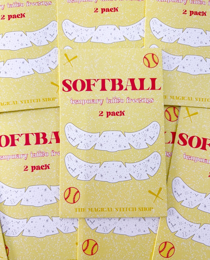 Softball Temporary Tattoo Freckles - Etsy