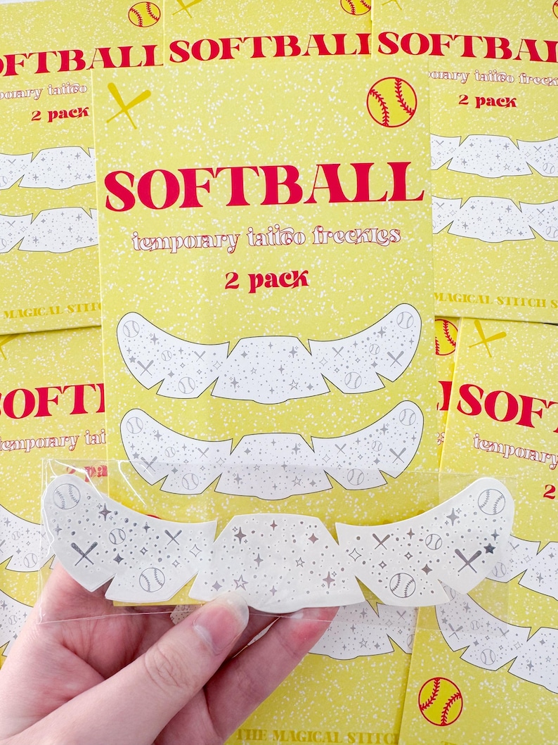 Softball Temporary Tattoo Freckles - Etsy
