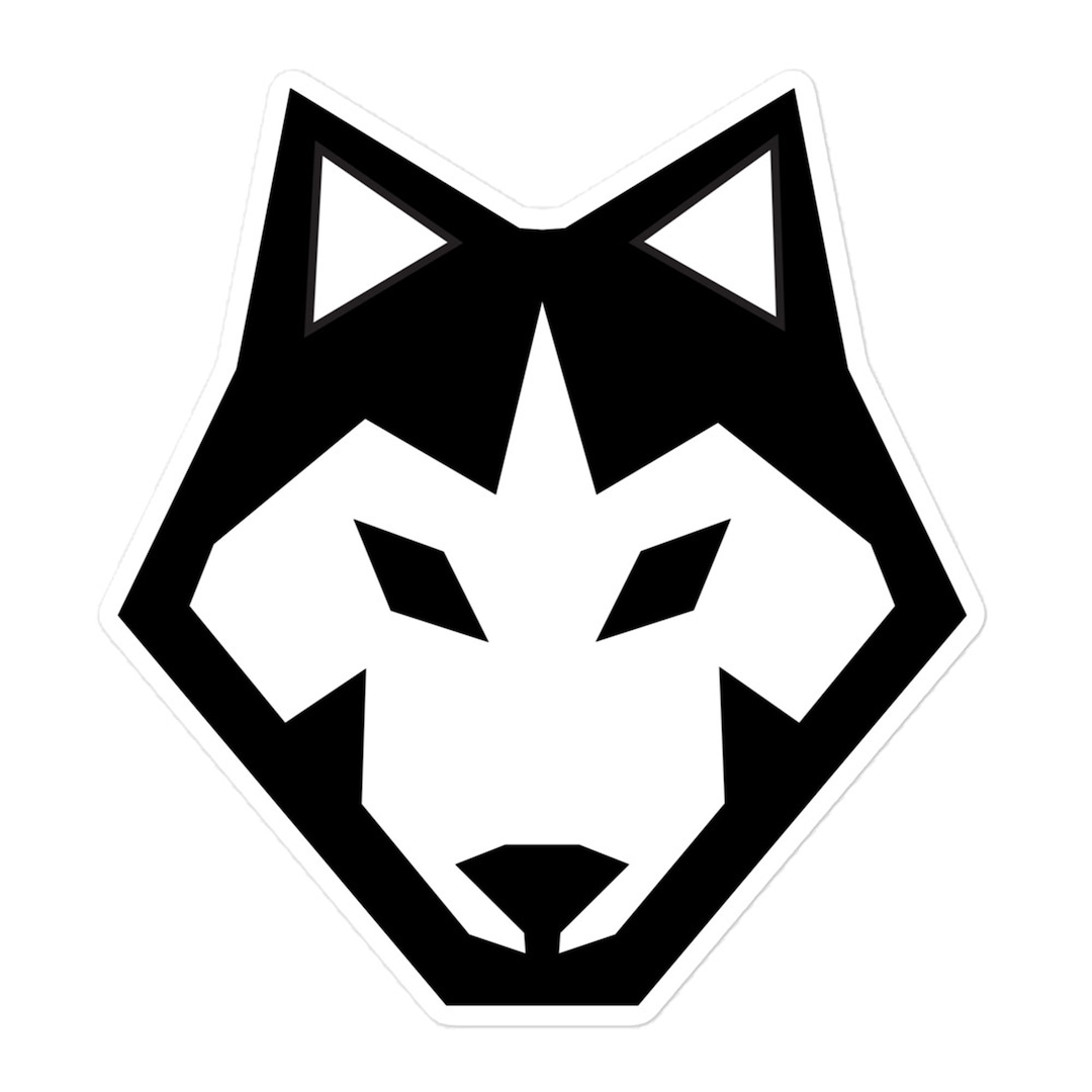 Husky Face Silhouette Sticker. Vinyl Laptop Glossy Kiss Cut Stickers ...