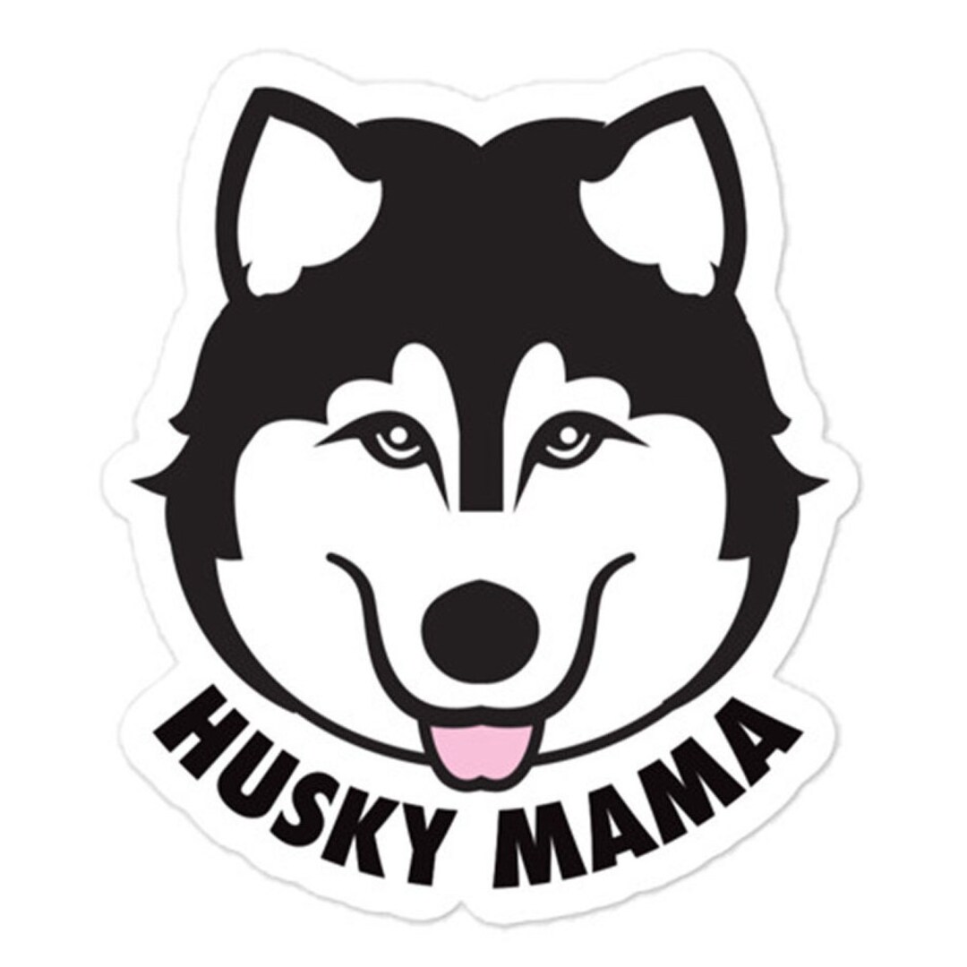 Husky Mama Sticker: Glossy Vinyl Decal for Laptop, Car, Notepad - Etsy
