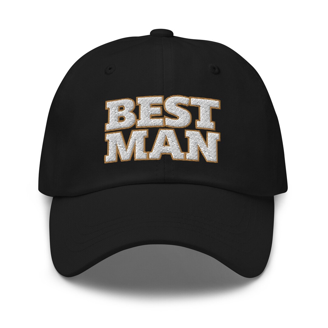 Best Man Hat, Gold, White Embroidered Cap, Bridal Party Hat, Gifts for ...