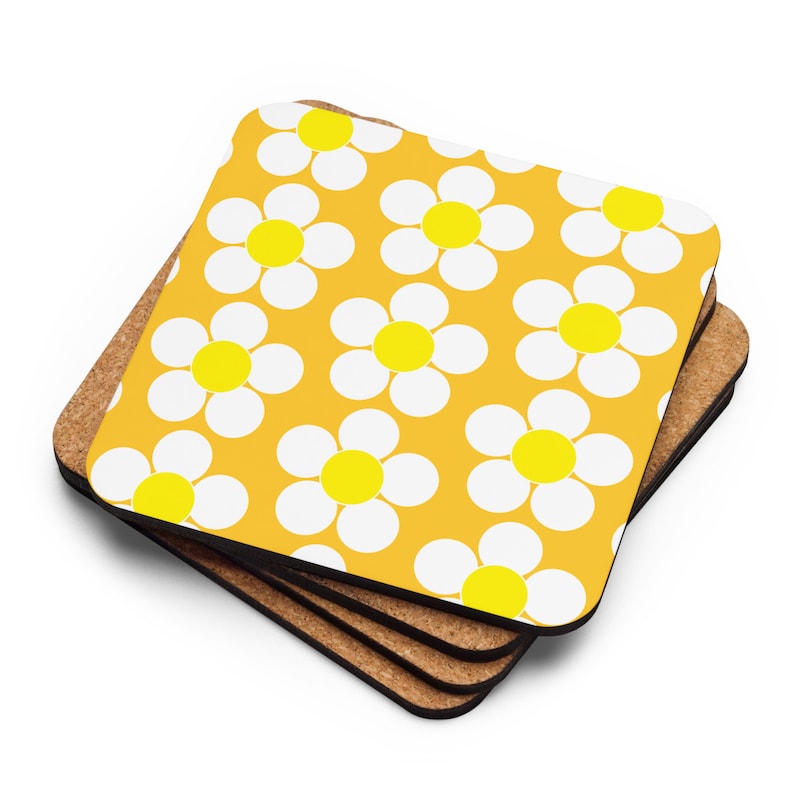 Daisy Coasters - Etsy