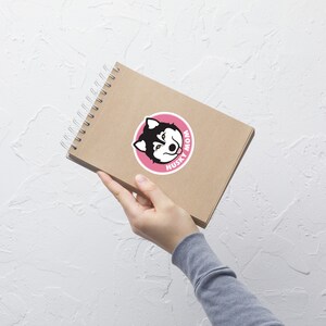 Husky Mom Sticker Brown Eyes. Vinyl Laptop Glossy Kiss Cut Stickers ...