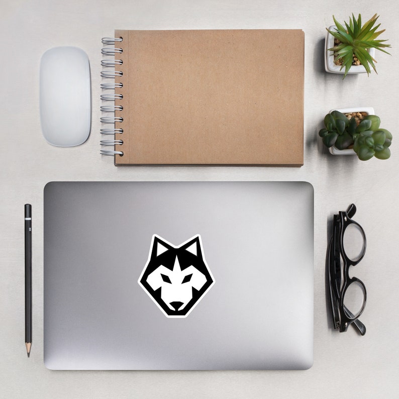Husky Face Sticker: Glossy Vinyl Decal for Laptop, Car, and More - Etsy