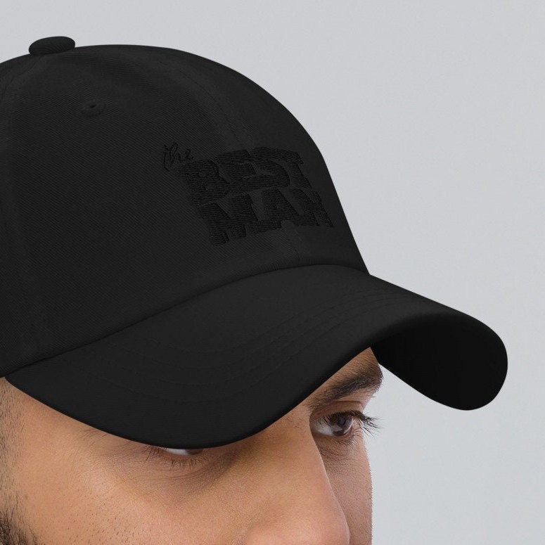 The Best Man Hat, 3D Puff Black Embroidery, Bridal Party Hat, Gift for ...