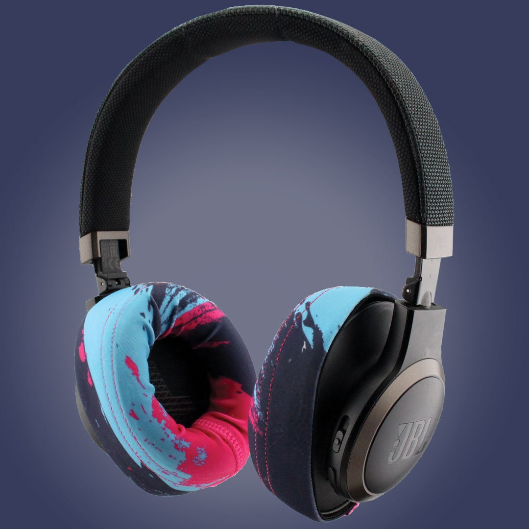 Magenta Splash Headset Cushion Covers for Hear Protection and Gaming ...