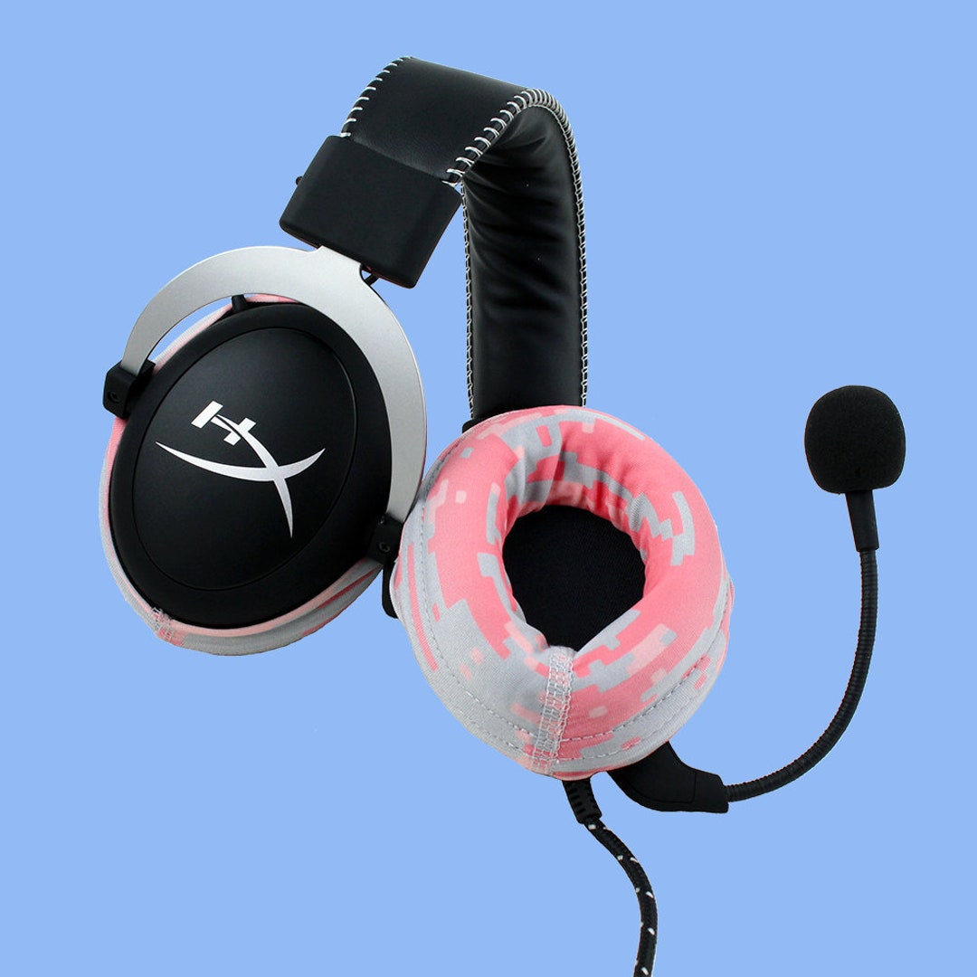 Pink Digital Camo Headset Cushion Covers for Hear Protection and Gaming ...
