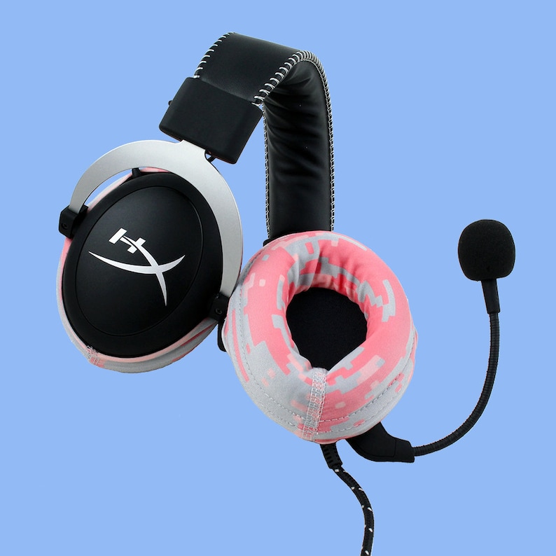 Pink Digital Camo Headset Cushion Covers for Hear Protection and Gaming ...