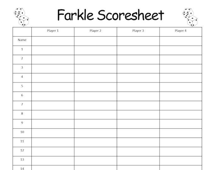 Farkle Board | SVG FILE ONLY - Etsy Canada