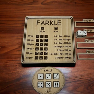 Farkle Dice Board Game Tray, Family Game Night, Board Games, Dice Games ...