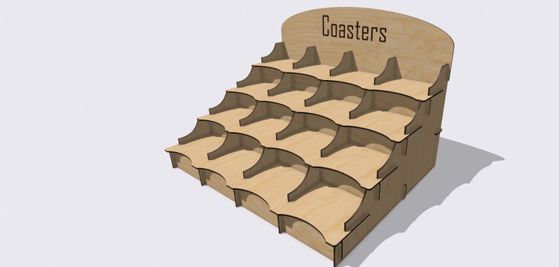 Retail Coaster Display Stand: 16 Pocket, 4x4 Inch (digital File ...