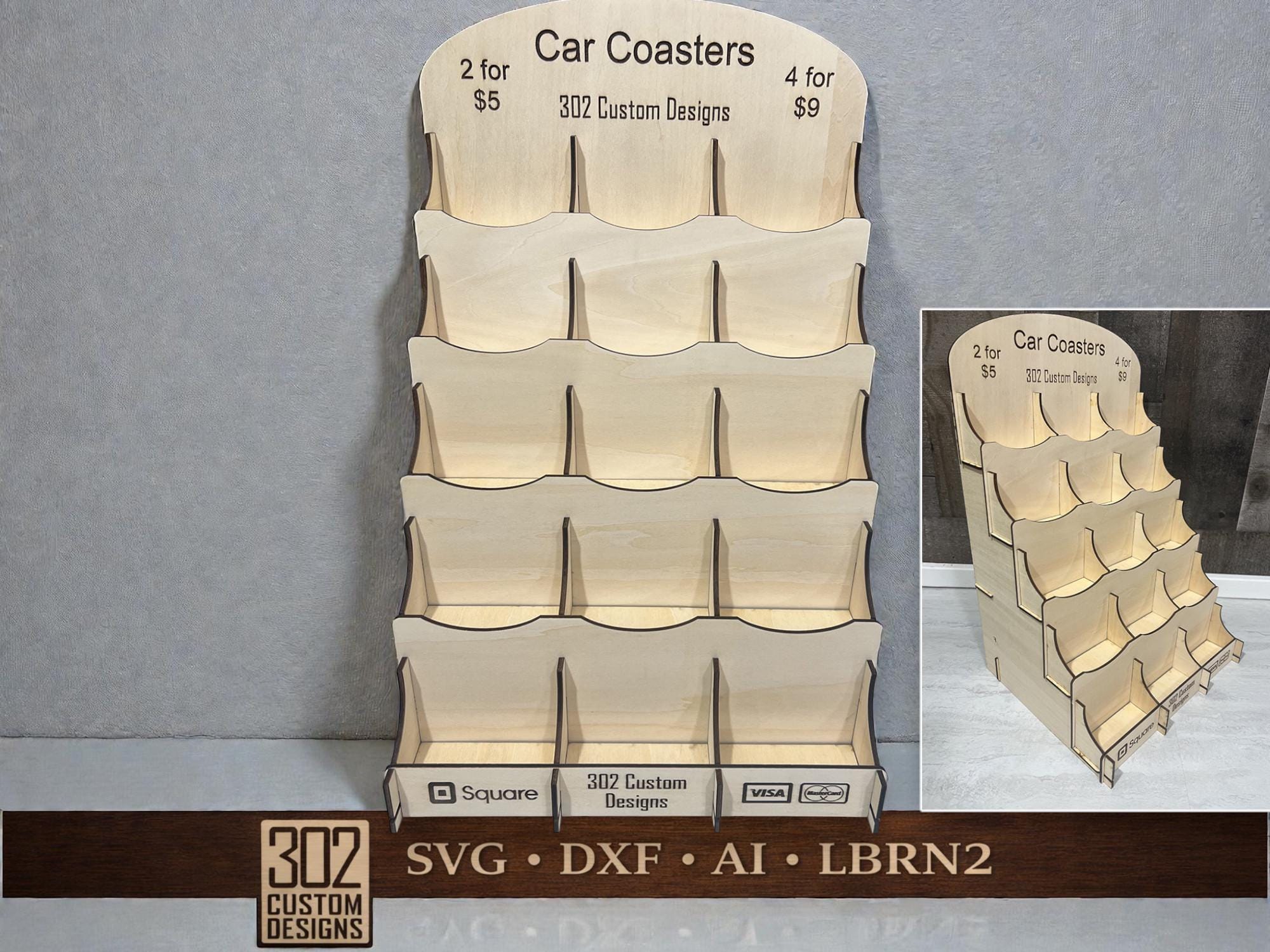 Retail Counter Display Stand - Car Coasters or Anything 3 Inch Wide ...