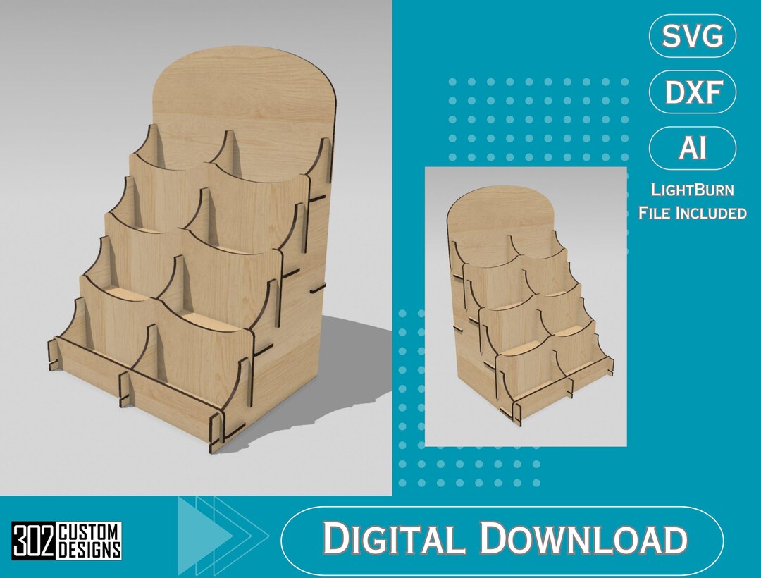 Retail Counter Display Stand, 8 Pocket, Coasters, Stickers or Anything ...