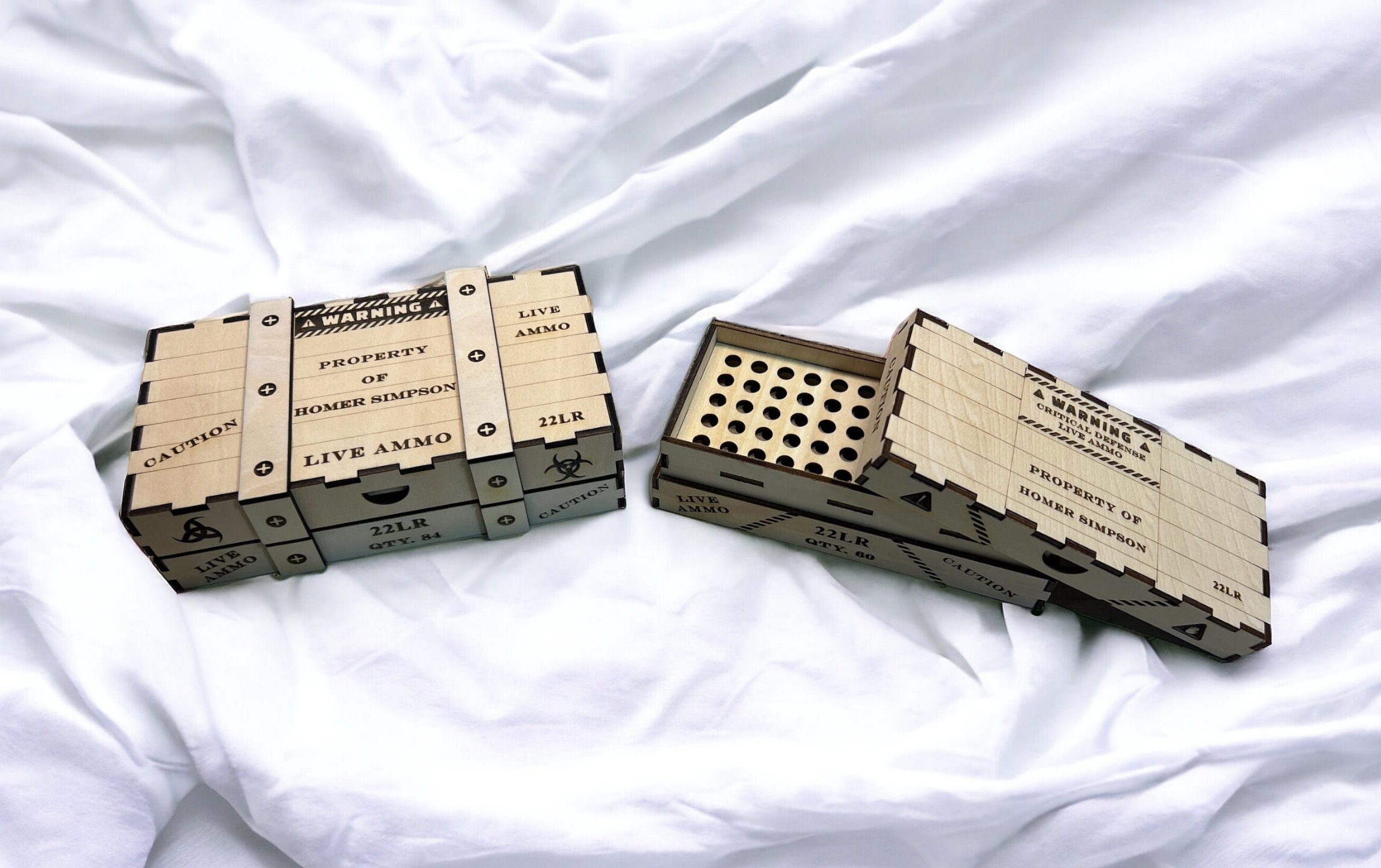 Ammo Crate Box - 2 Boxes - 22LR - Bullet Holder Box - Laser CUT - SVG ...