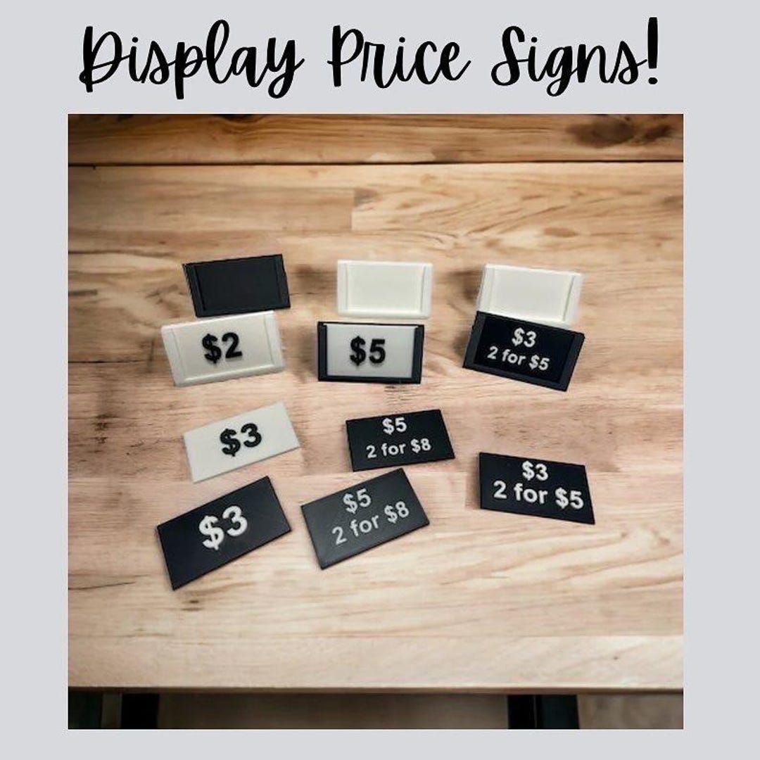 Display Price Kits, Interchangeable Pricing Tags, Craft Show Price Sign ...