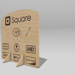 Payment Sign Display Stands Square, Shopify, Zettle and Payroc Laser ...