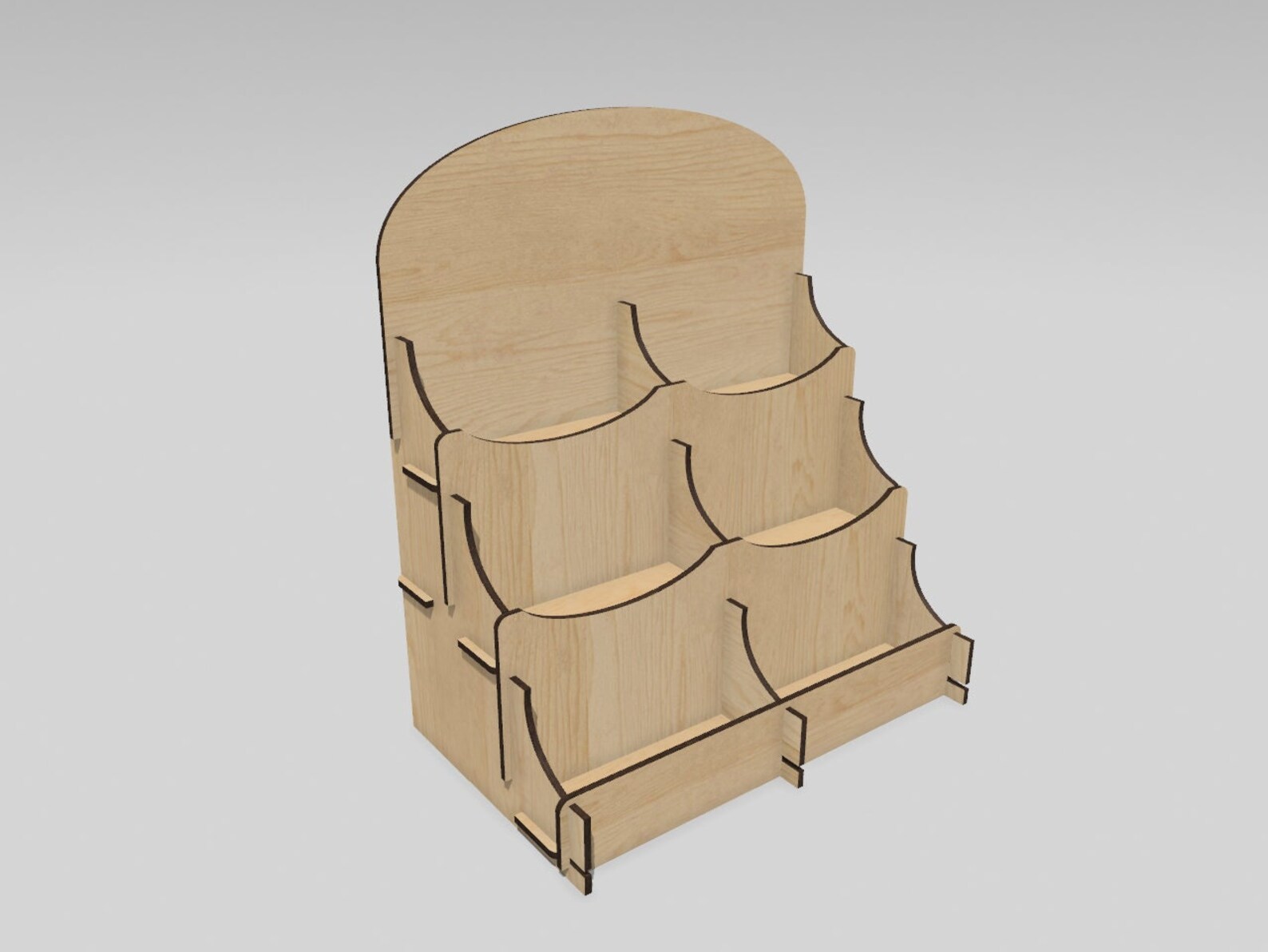 Retail Counter Display Stand: 6-pocket SVG Laser Cut File (digital File ...