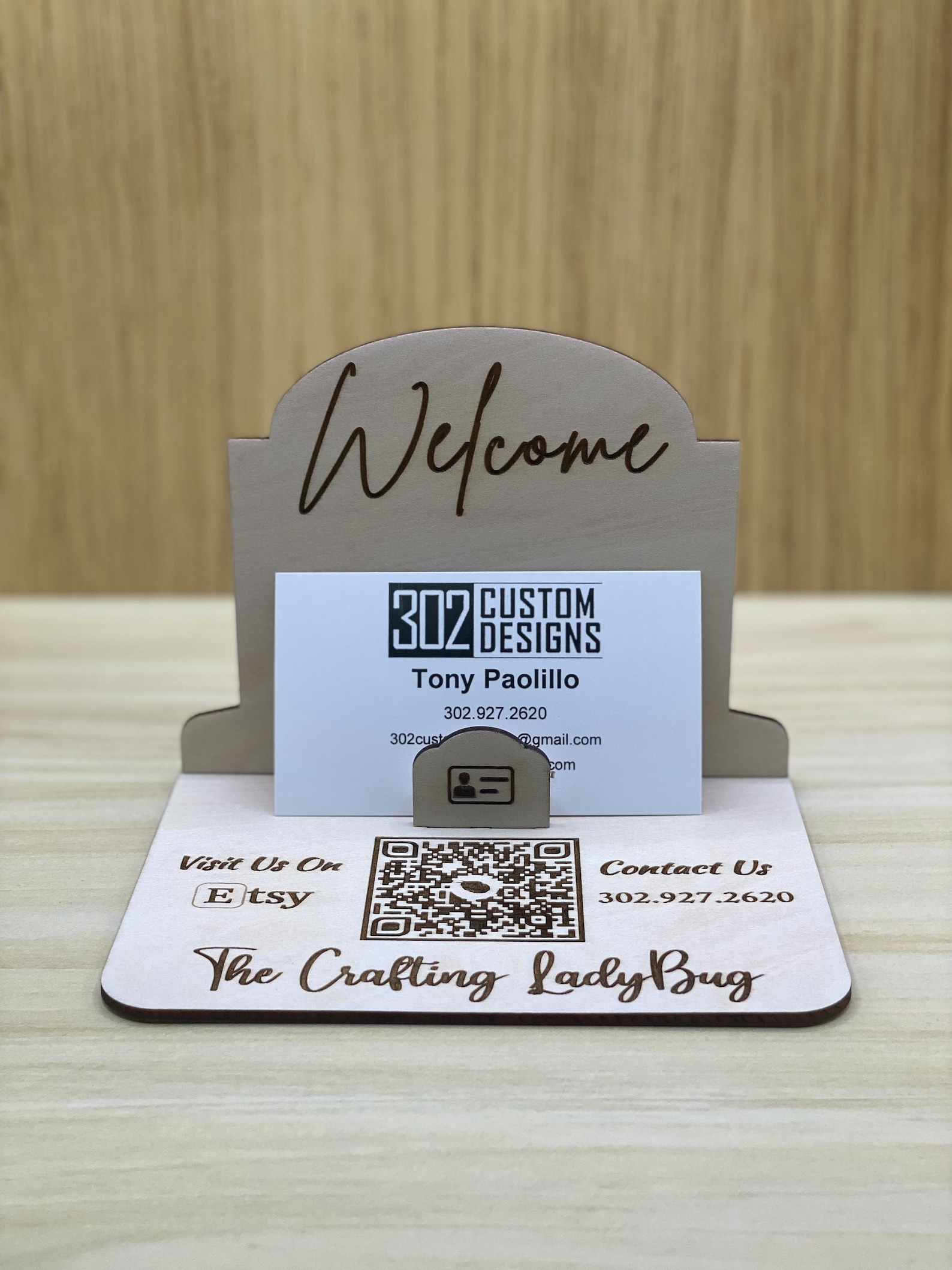 Business Card Holder - QR Code - Laser Cut - SVG - Digital File ...