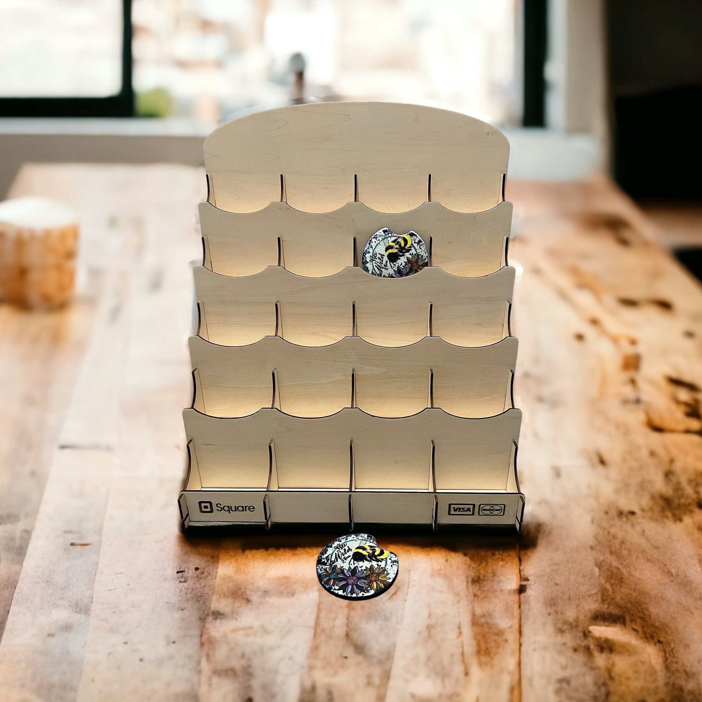 Sticker Display Stand - 20 Pockets, Car Coasters, Stickers or Anything ...