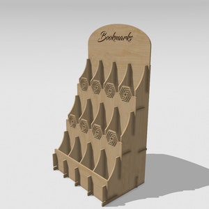 Bookmark Display Stand: 12 Pocket Laser Cut File (digital File) - Etsy