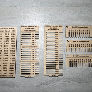 Material - Wood Thickness Gauge - Laser CUT - SVG - Glowforge Ready ...