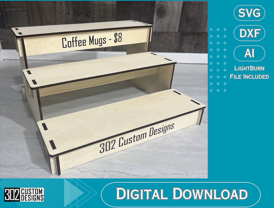 Retail Counter Display Stand - Laser CUT - SVG - Digital File - Etsy