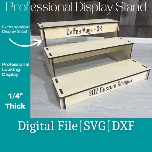 Cascading Counter Display Stand Digital File Ai SVG EPS - Etsy