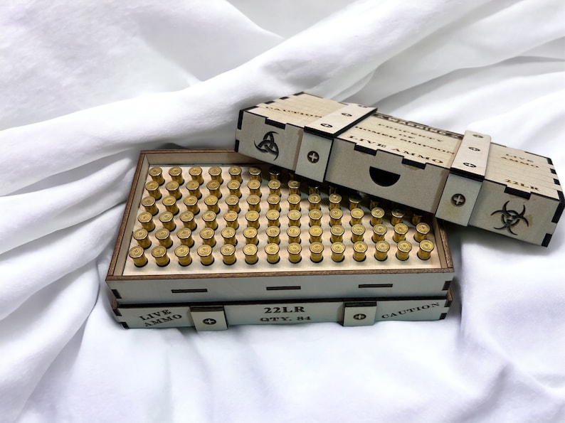 Ammo Crate Box - 2 Boxes - 22LR - Bullet Holder Box - Laser CUT - SVG ...