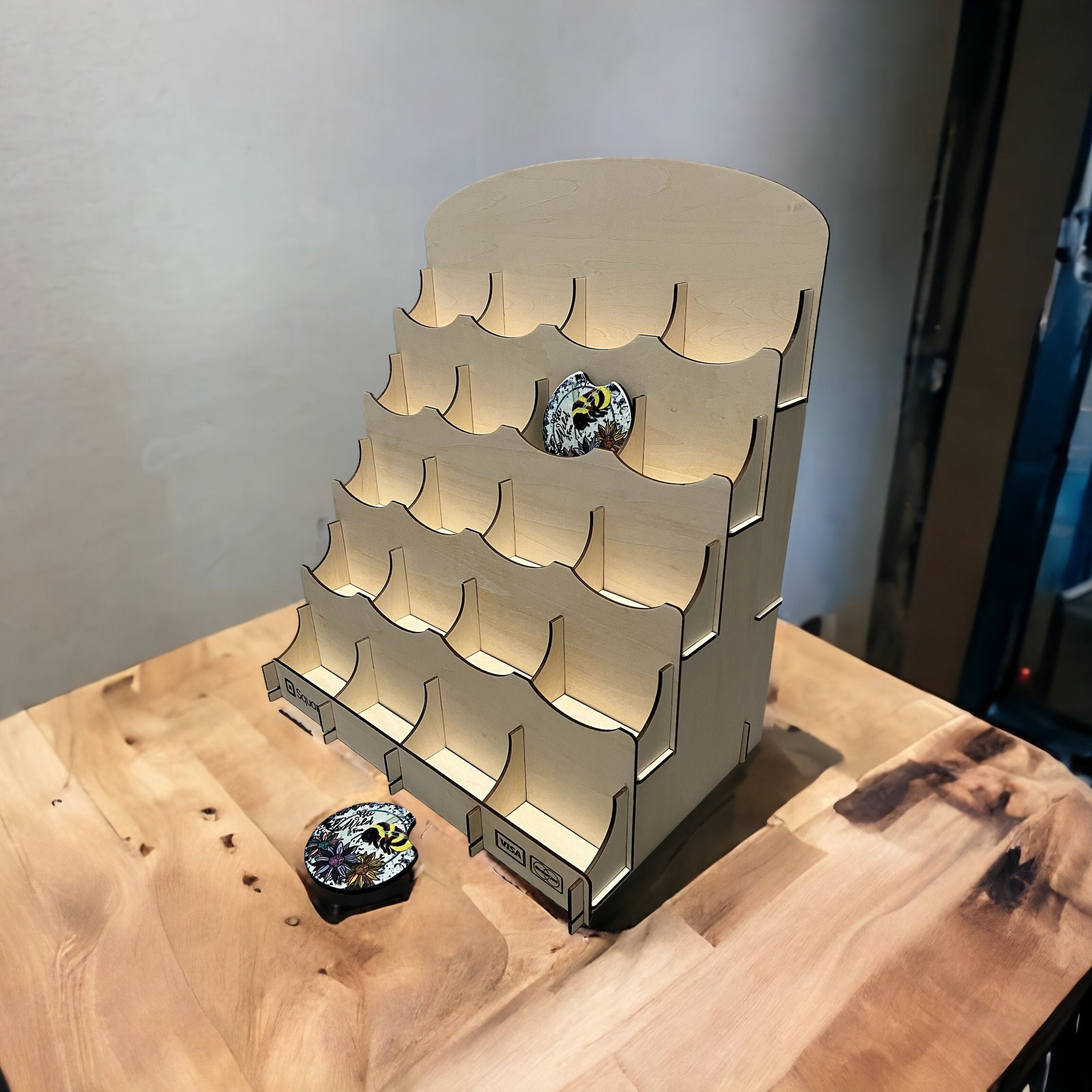 Sticker Display Stand - 20 Pockets, Car Coasters, Stickers or Anything ...
