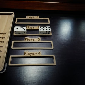 Farkle Board Game Laser Cut SVG File, Dice Tray & Box Template, DIY ...