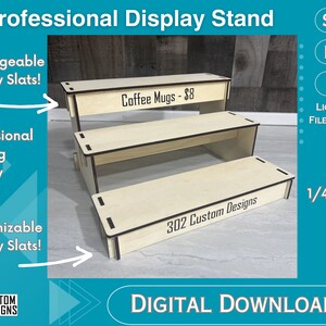 Retail Counter Display Stand - Laser CUT - SVG - Digital File - Etsy Canada