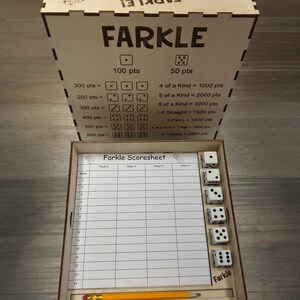 Farkle Dice Board Game Travel Edition: Laser Cut SVG (digital File) - Etsy