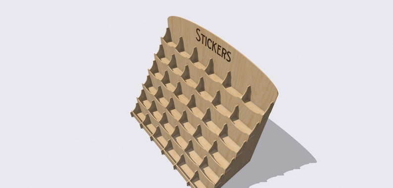 Sticker Display Stand SVG | 36 Slot Laser Cut Retail Display for Craft ...