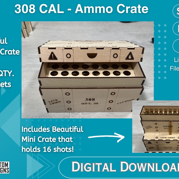 Laser Cut Files Ammo Box - Etsy