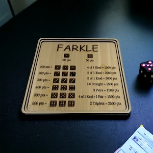 Farkle Board Game Laser Cut SVG File, Dice Tray & Box Template, DIY ...