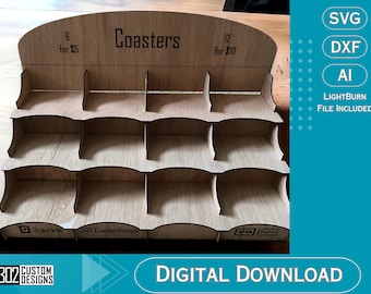 Retail Coaster Stand LASER FILE - Etsy