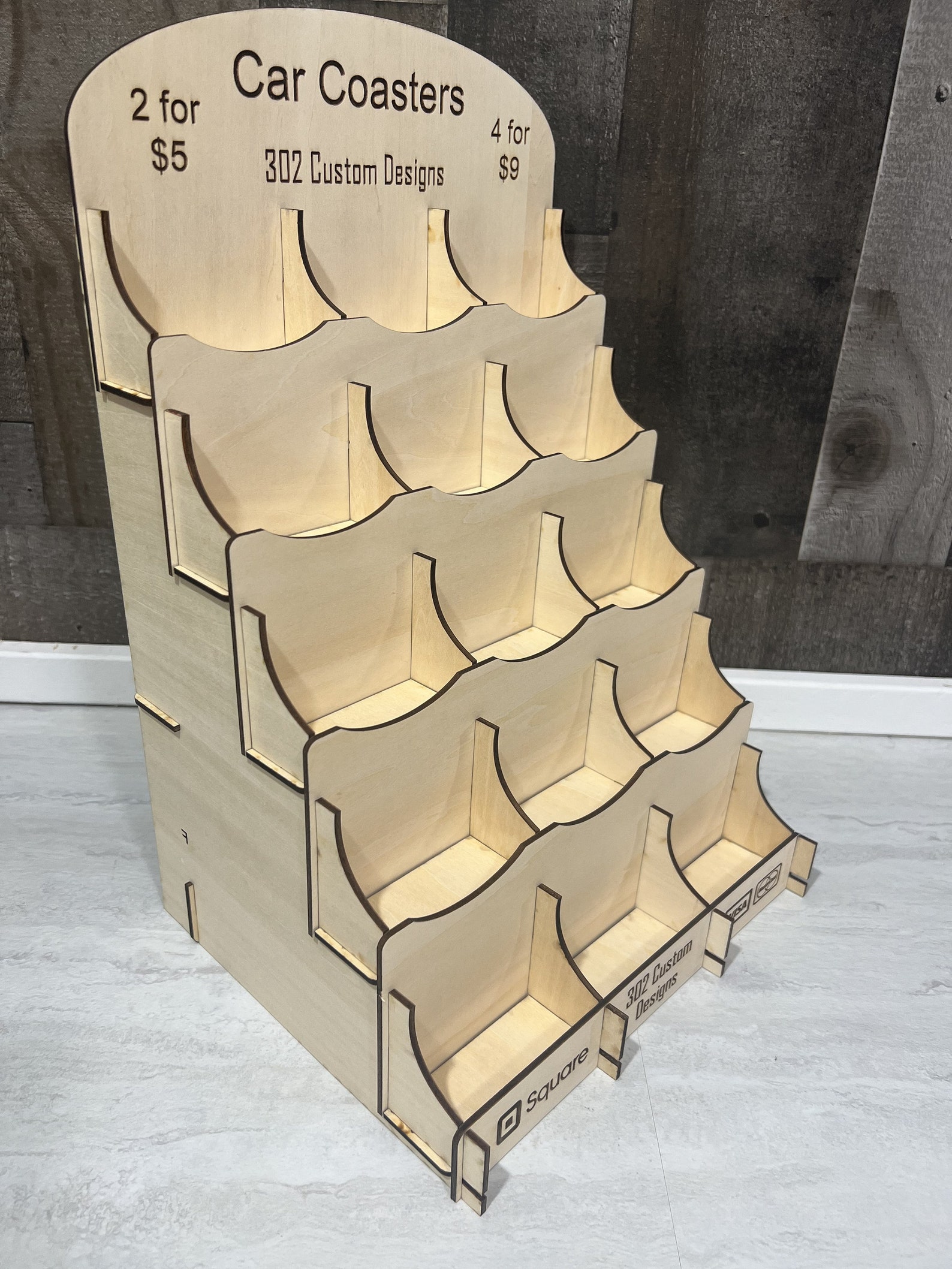 Retail Counter Display Stand - Car Coasters or Anything 3 Inch Wide ...