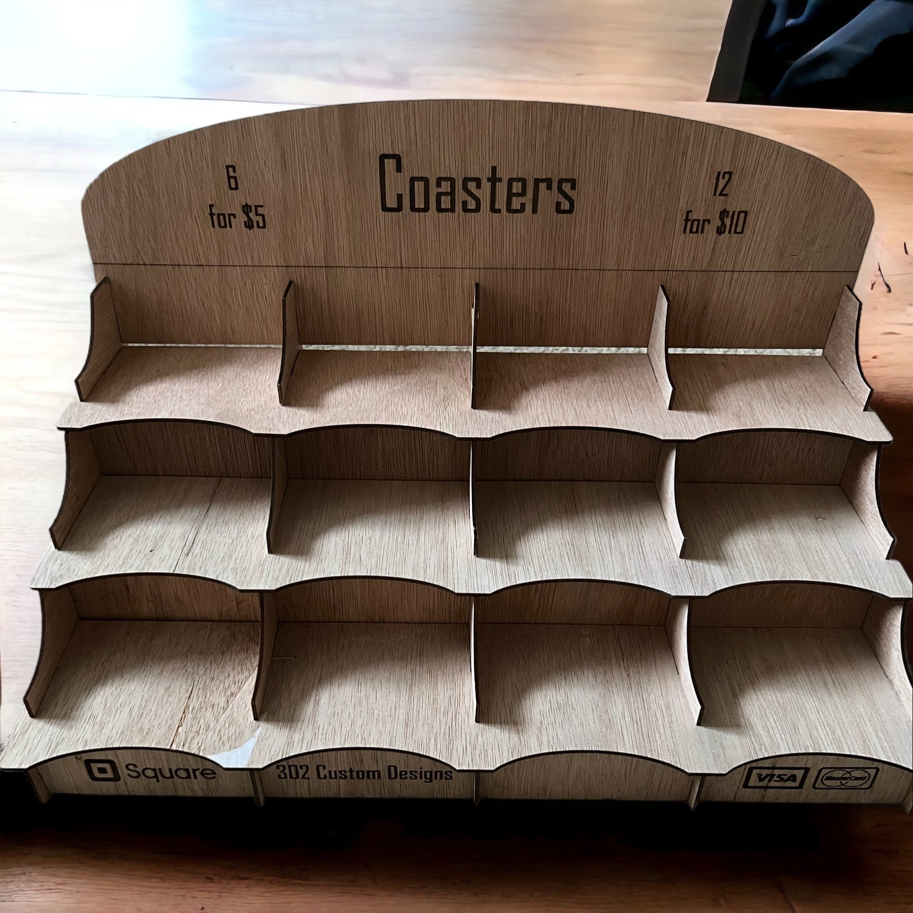 Extra Wide Retail Coaster Counter Display Stand 12 4x4 Inch - Etsy Canada