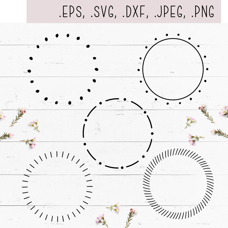Circle Frames Svg Round Frames Svg Monogram Frames Svg | Etsy