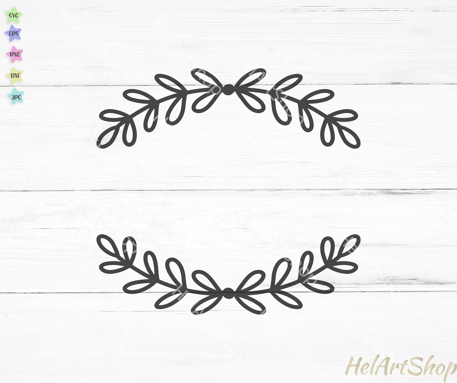 Laurel Wreath SVG Leaf Border SVG | Etsy