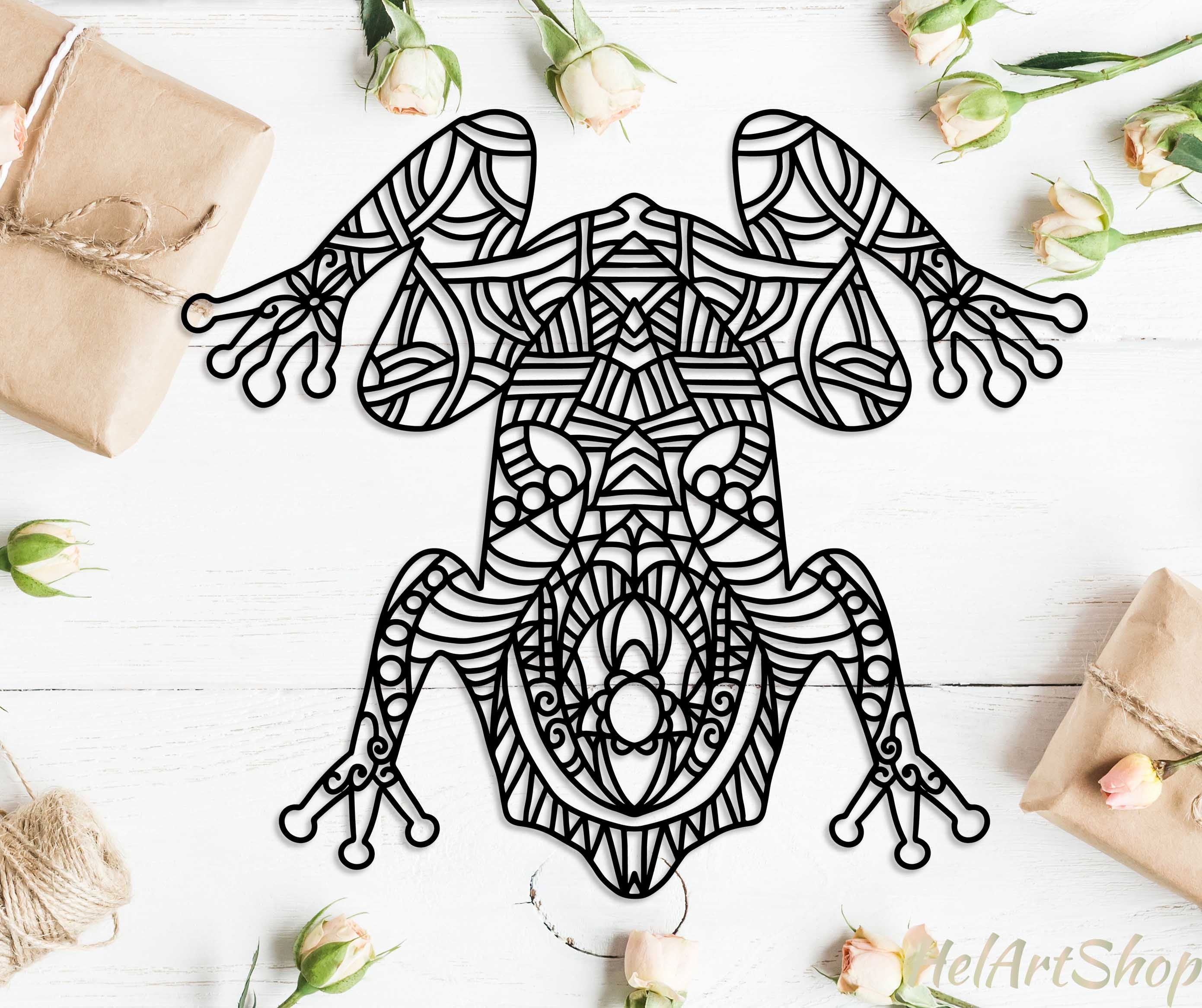 Rana svg Mandala rana svg Mandala animal svg | Etsy