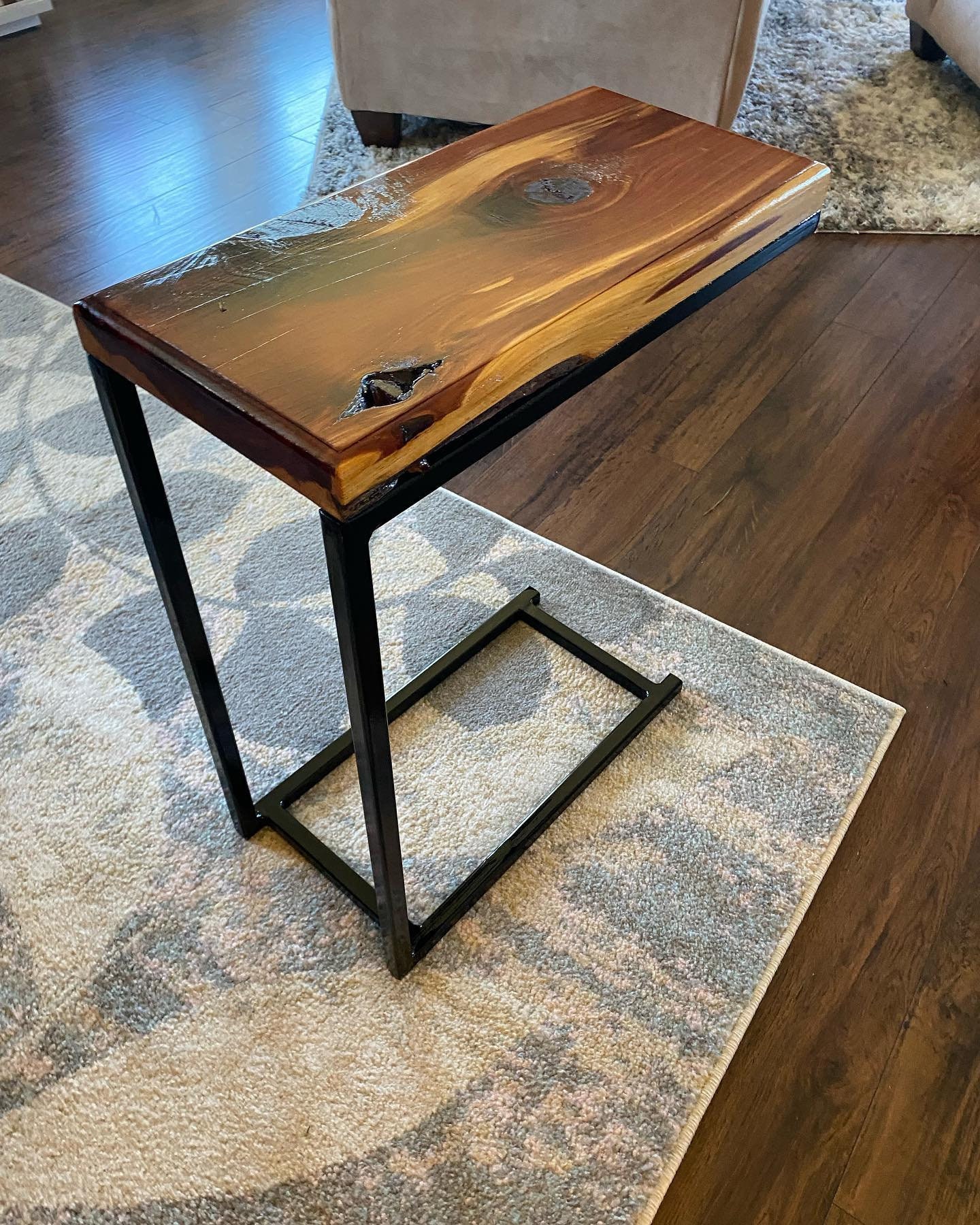 Side Table, Reclaimed Wood , Cedar Side Table, Handcrafted End Table ...