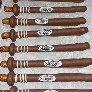 Baseball Bat Chocolate Covered Pretzel Rods /OR Baseball - Etsy