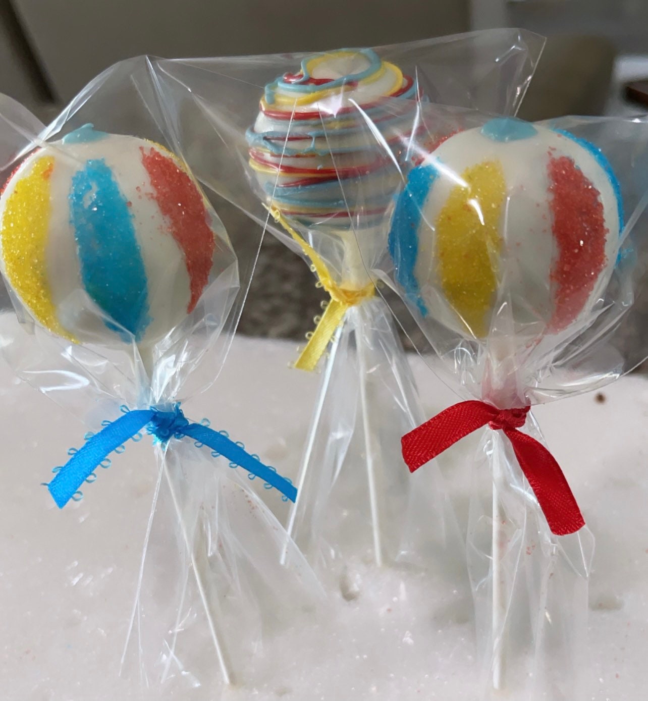Beach Ball Cake Pops