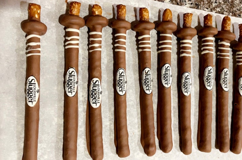 Baseball Bat Chocolate Covered Pretzel Rods /OR Baseball - Etsy